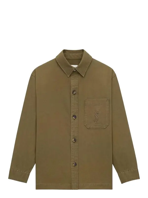 Saint Laurent Cassandre Overshirt - Beige