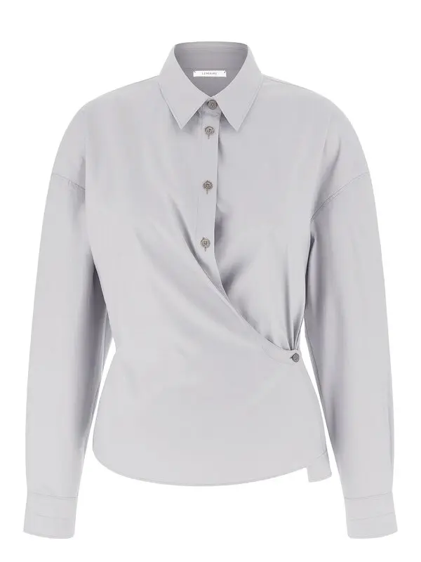 LEMAIRE Straight Twisted Collar Shirt - Grey