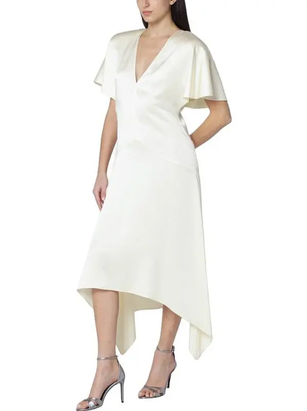 Stella McCartney Satin Midi Dress - White
