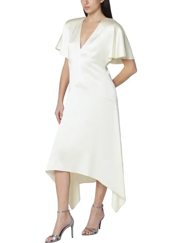 Stella McCartney Satin Midi Dress - White