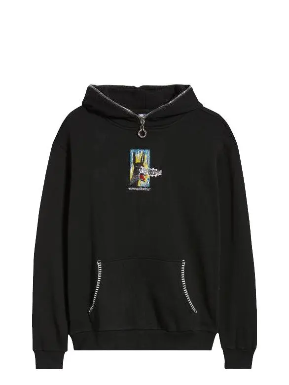 VERYRARE Woke Up Like This Cotton-fleece Hoodie - Black