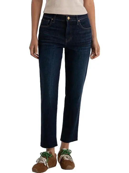 Kut From The Kloth Reese Fab Ab Raw Hem Ankle Slim Straight Leg Jeans - Courageously