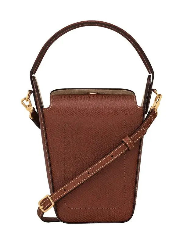 Longchamp Leather Bucket Bag - Brown