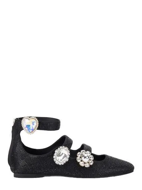 Kurt Geiger Ankle Strap Ballet Flats - Black