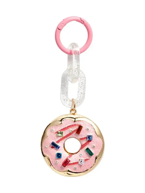 Chelsea28 Donut Bag Charm - Pink Multi- Gold