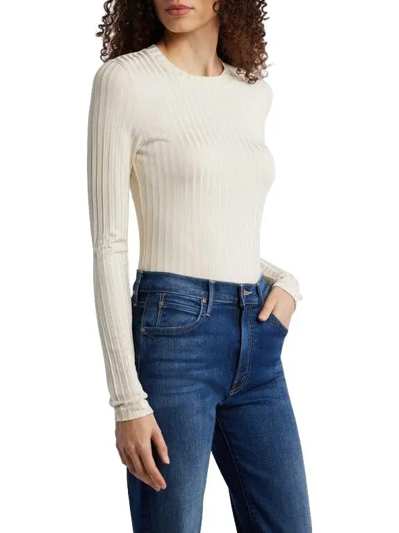 Rag & Bone Natalia Slim Fit Rib Top - Bone