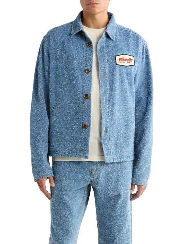 HONOR THE GIFT Textured Denim Trucker Jacket - Indigo