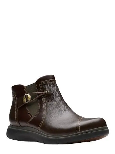 Clarks Certina Joy Ankle Bootie - Dark Brown Leather