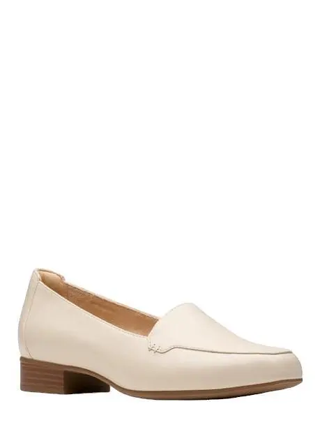 Clarks Krystine Lily Leather Pumps - Cream Leather