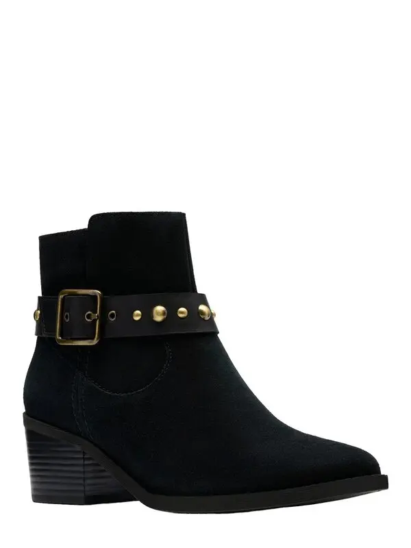 Clarks Morzine Buckle Bootie - Black Sde