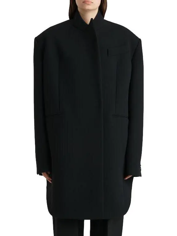 Khaite Comelle Crepe Coat - Black