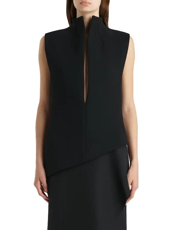 Khaite Asymmetrical Sleeveless Top - Black