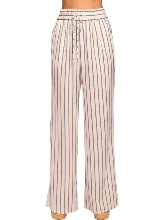 Ramy Brook Sylvie Stripe Wide Leg Pants - Ivory Seaside