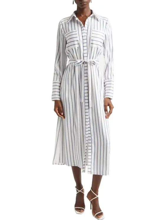 Ramy Brook Miriam Long Sleeve Shirtdress - Ivory Seaside