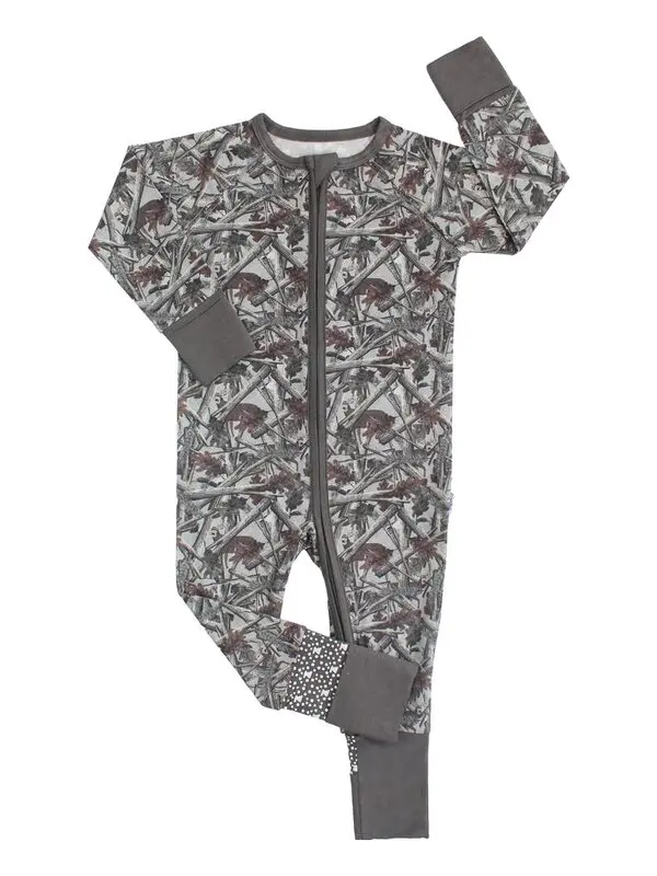 FLETCH Convertible One-piece Footed Romper - Hidden Camo