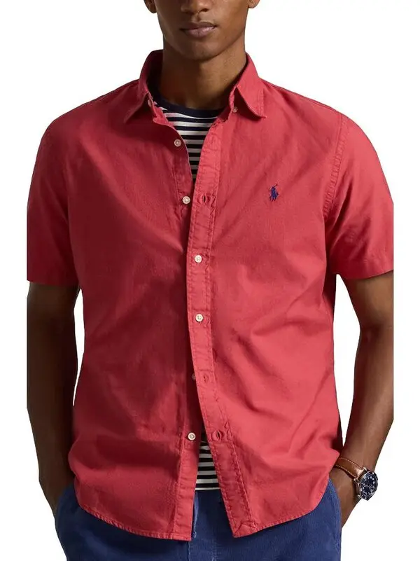 Polo Ralph Lauren Classic Oxford Short Sleeve Button-down Shirt - Nantucket Red