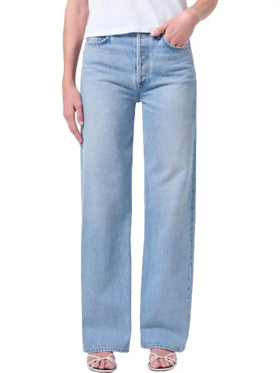 AGOLDE Ren High-waist Wide-leg Jeans - Orten Med Indigo