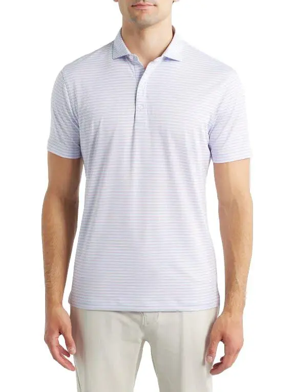 Johnnie-o Rex Stripe Performance Jersey Polo - Kona
