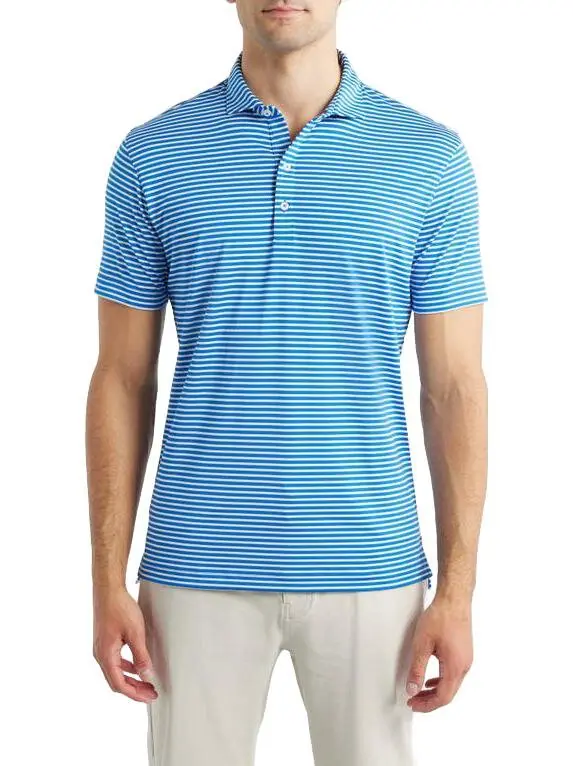 Johnnie-o Rex Stripe Performance Jersey Polo - Sound Side