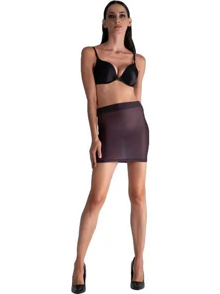 LECHERY® Lustrous Sheer Bodycon Mini Skirt - Black