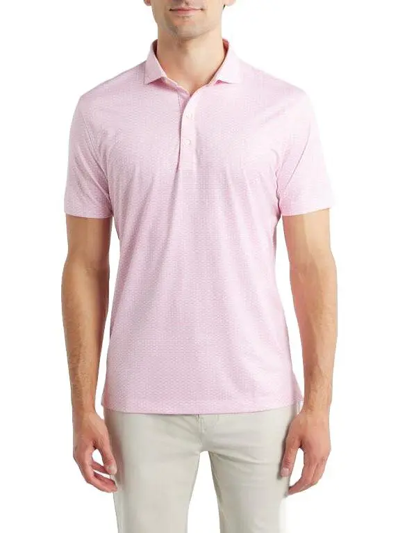 Johnnie-o Coupe Performance Jersey Polo - Lollipop