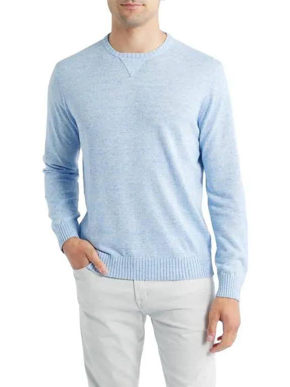 Johnnie-o Albus Neppy Crewneck Sweater - Gulf Blue