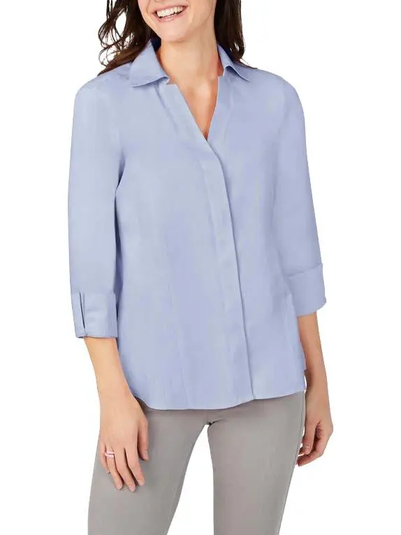 Foxcroft Taylor Fitted Non-iron Shirt - Blue Wave