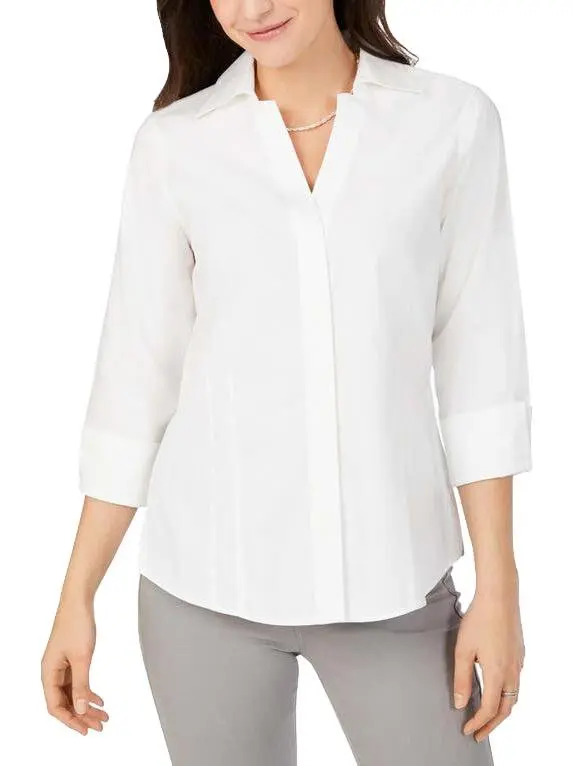Foxcroft Taylor Fitted Non-iron Shirt - White
