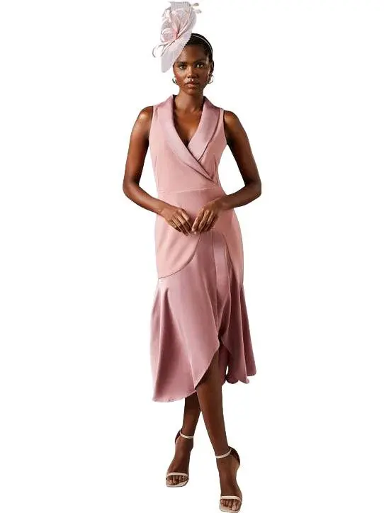 Coast Tux Sleeveless Midi Dress - Mauve