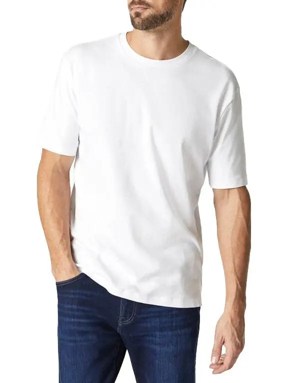 MAVI Stretch Cotton Crewneck T-shirt - White