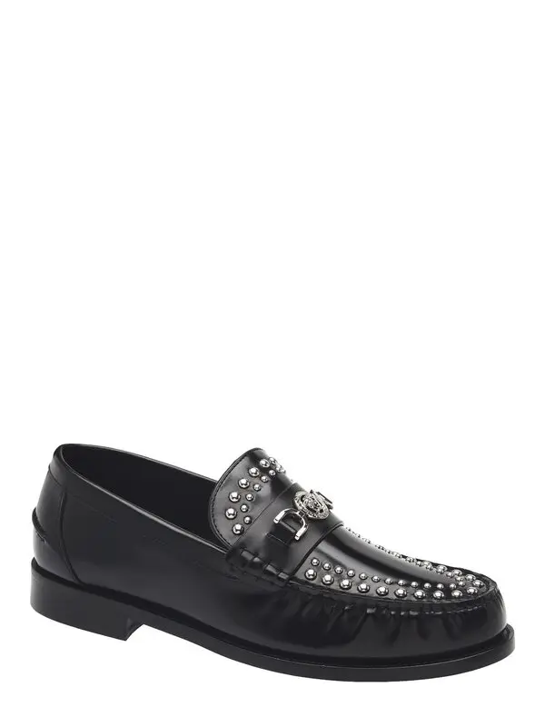 Versace Medusa '95 Studded Loafer - Black-palladium
