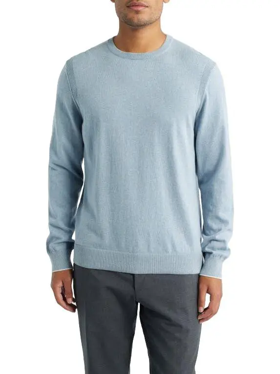 JACK VICTOR Grassi Cotton & Cashmere Crewneck Sweater - Light Blue