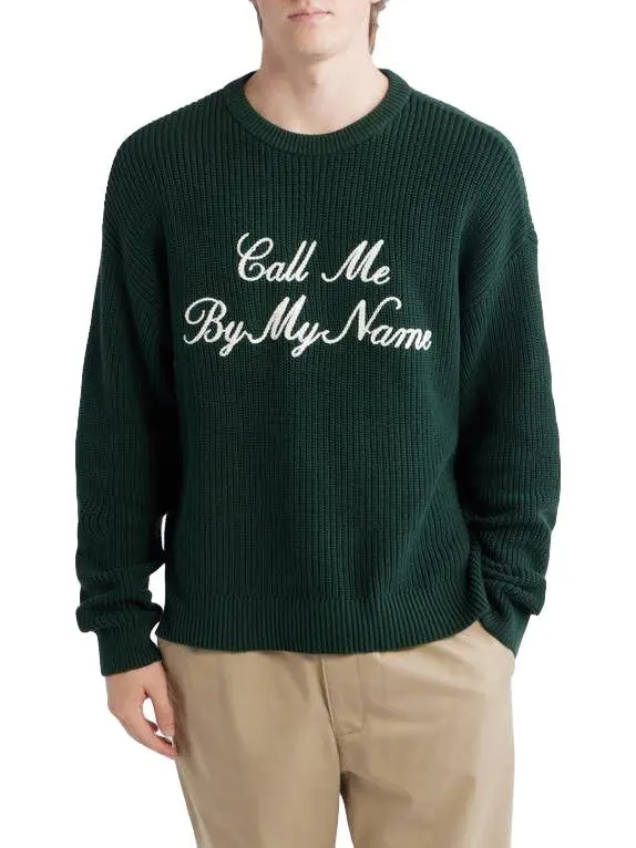 PACSUN Crewneck Cotton Sweater - Green