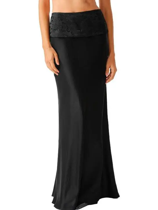 LEMAN MERCER Sasha Floor-length Skirt - Black
