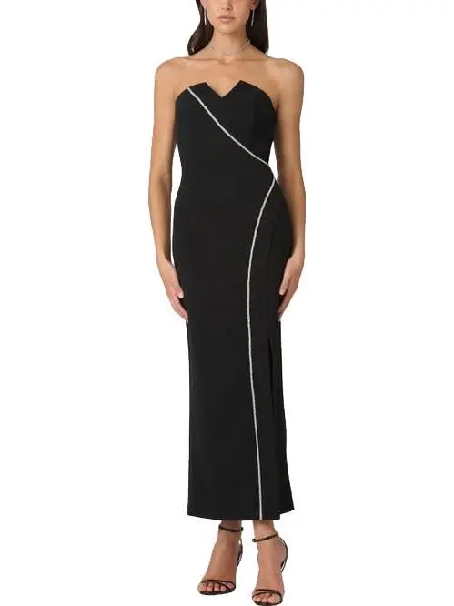 SHOSHANNA MIDNIGHT Midnight Star Stretch Crepe Dress - Jet