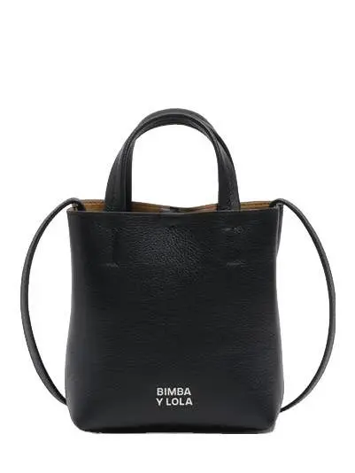 Bimba Y Lola Mini Leather Chihuahua Bag - Black