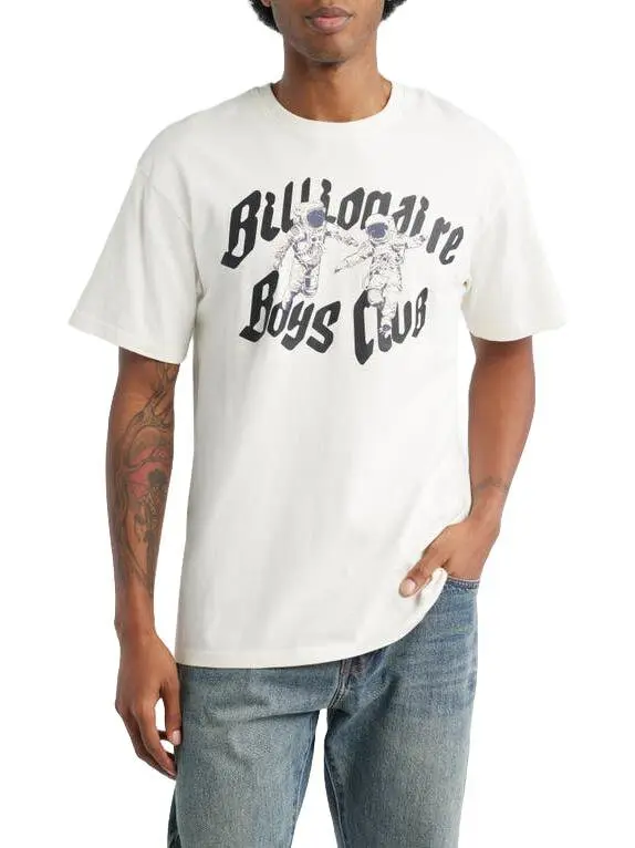 BILLIONAIRE BOYS CLUB Bb Flyers Astronaut Cotton Graphic T-shirt - Whisper White