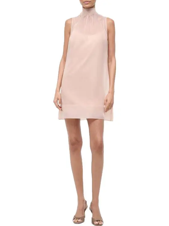 Staud Albee Sleeveless Shift Minidress - Fawn