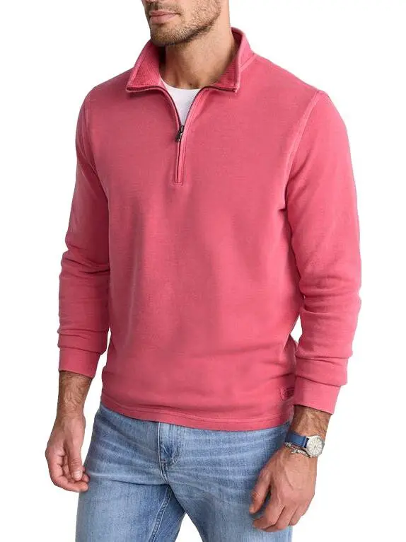 Vineyard Vines Coastline Quarter Zip Pullover - Sailors Red