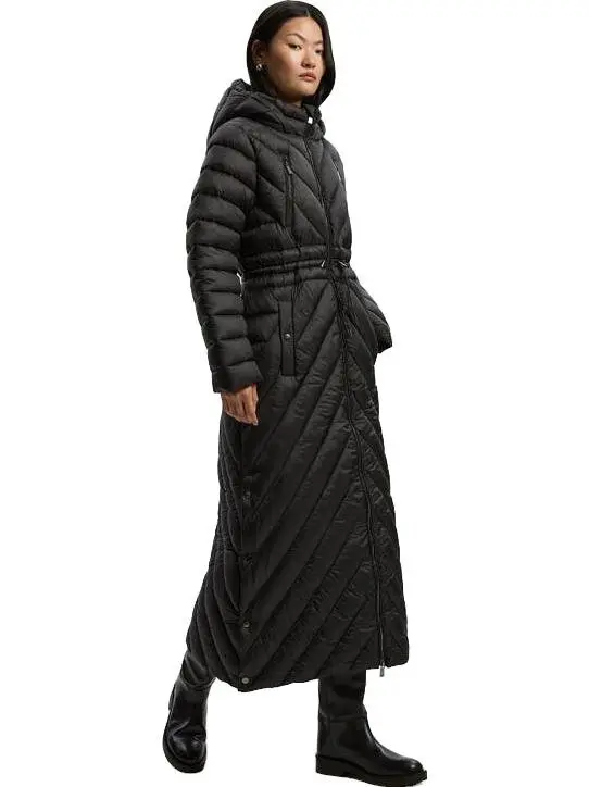 Karen Millen Petite Lightweight Packable Maxi Coat - Black