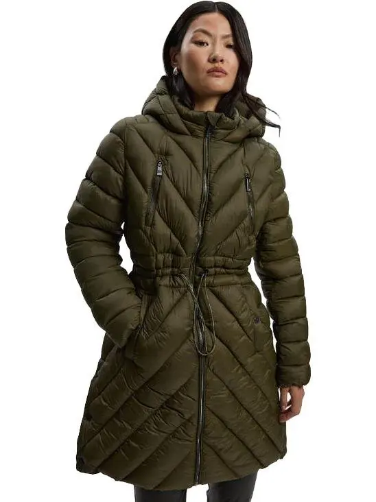 Karen Millen Lightweight Packable Coat - Khaki