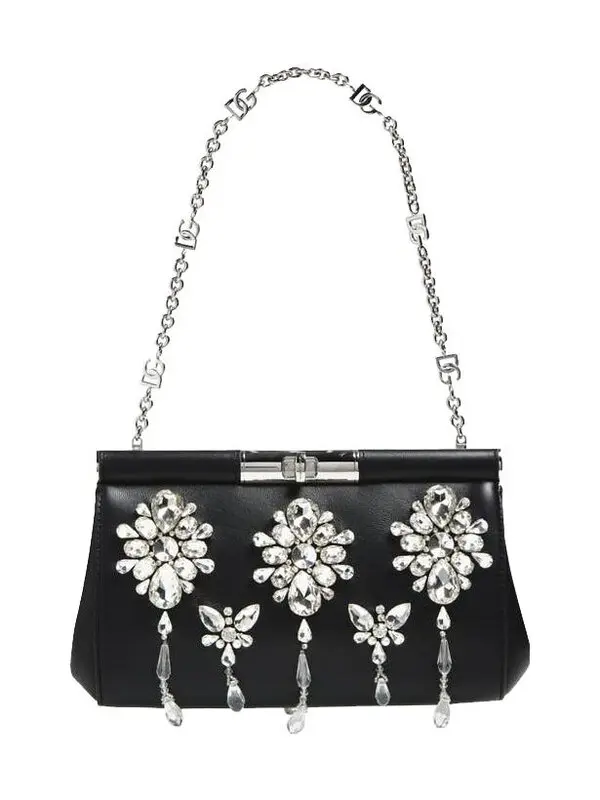 Dolce & Gabbana Marlene Crystal Shoulder Bag - 80999 Nero