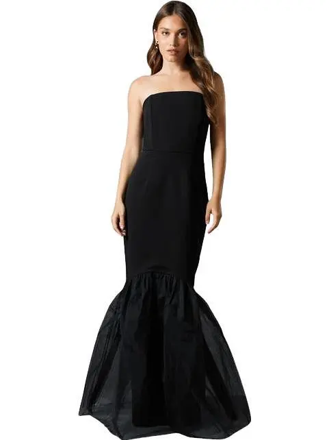 Coast Strapless Fishtail Maxi Dress - Black
