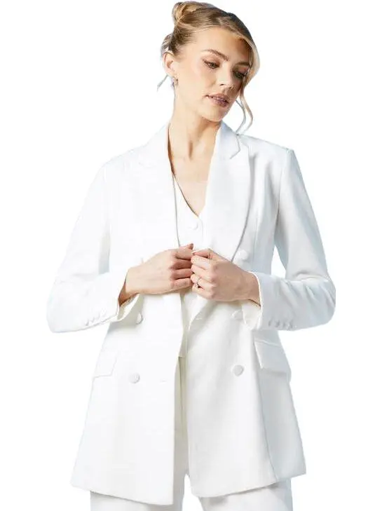 Coast Hourglass Double Breasted Blazer - Ivory