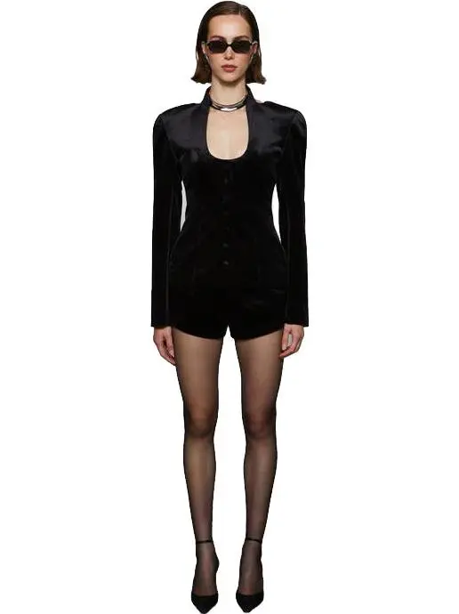 ET OCHS Vaud Velvet Jacket - Black