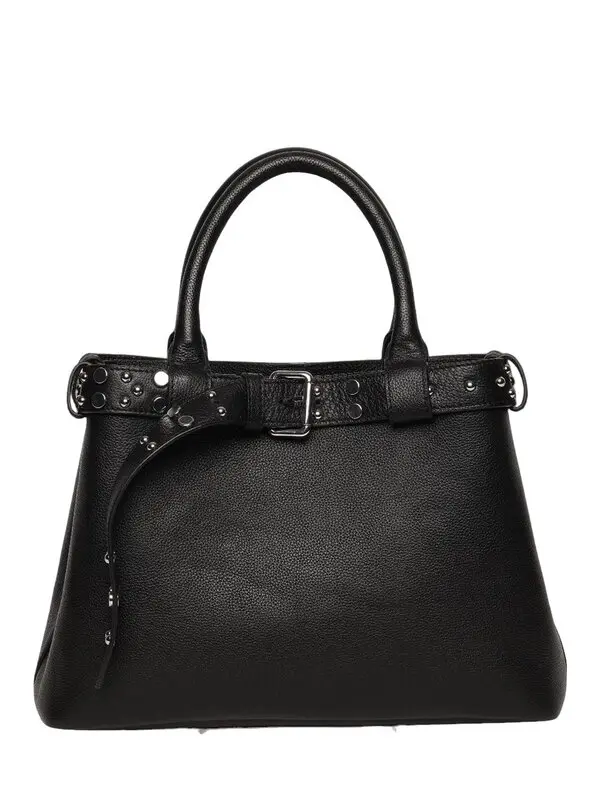 Walter Baker Brooks Studded Leather Satchel - Black