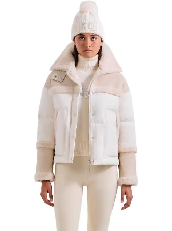Rudsak Shirley Down & Shearling Puffer - Vanilla