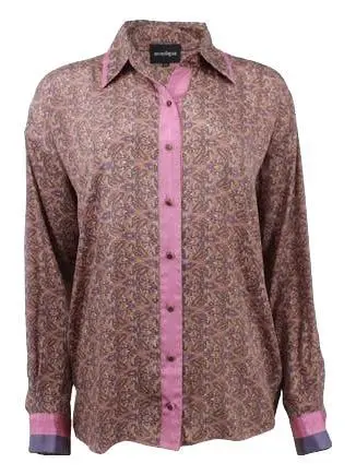 MONZLAPUR Paisley Motif Long Sleeve Shirt - Lilac