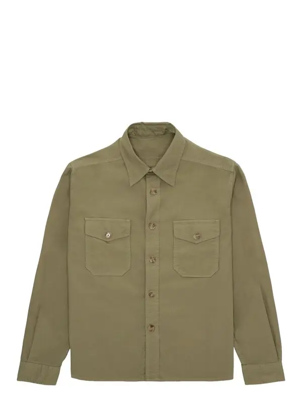 FORTELA Kenny Twill Cotton Overshirt - Sage