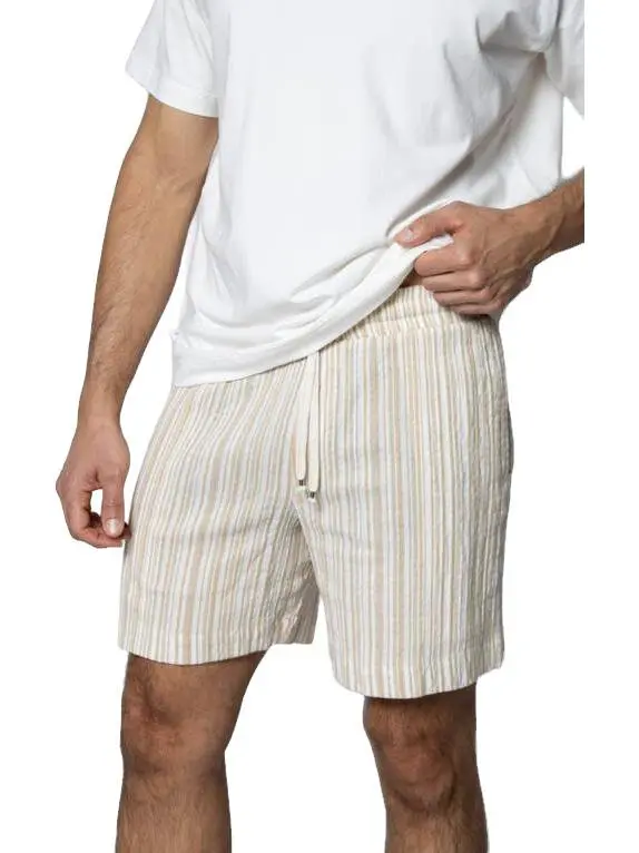 LEISURE LAB Boca Striped Shorts - Sunrises